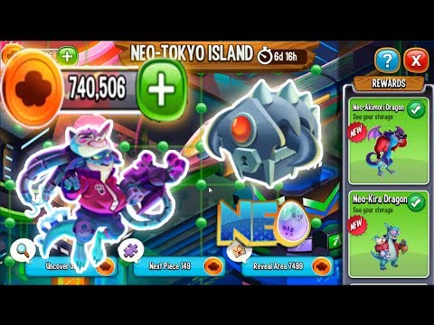 Dragon City: Neo-Tokyo Island Completed [FULL MAP REVEALED] ? | Coin ...