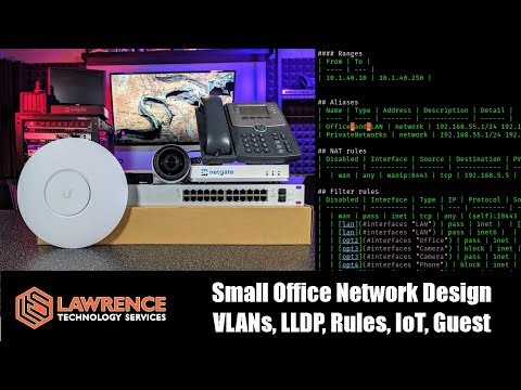 Office Network Design and Planning with VLANs, LLDP, Rules, IoT, Guest ...