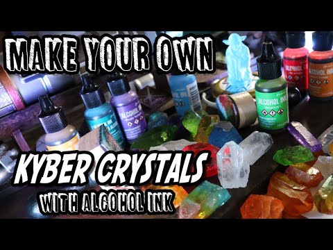 Make your own Kyber Crystal with Acohol Ink | DIY Tutorial | Coin ...